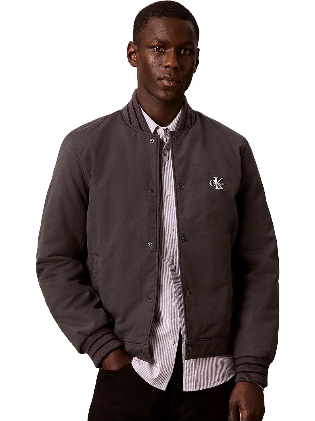 CALVIN KLEIN Calvin Klein Mixed Media Varsity Bomber Jacket